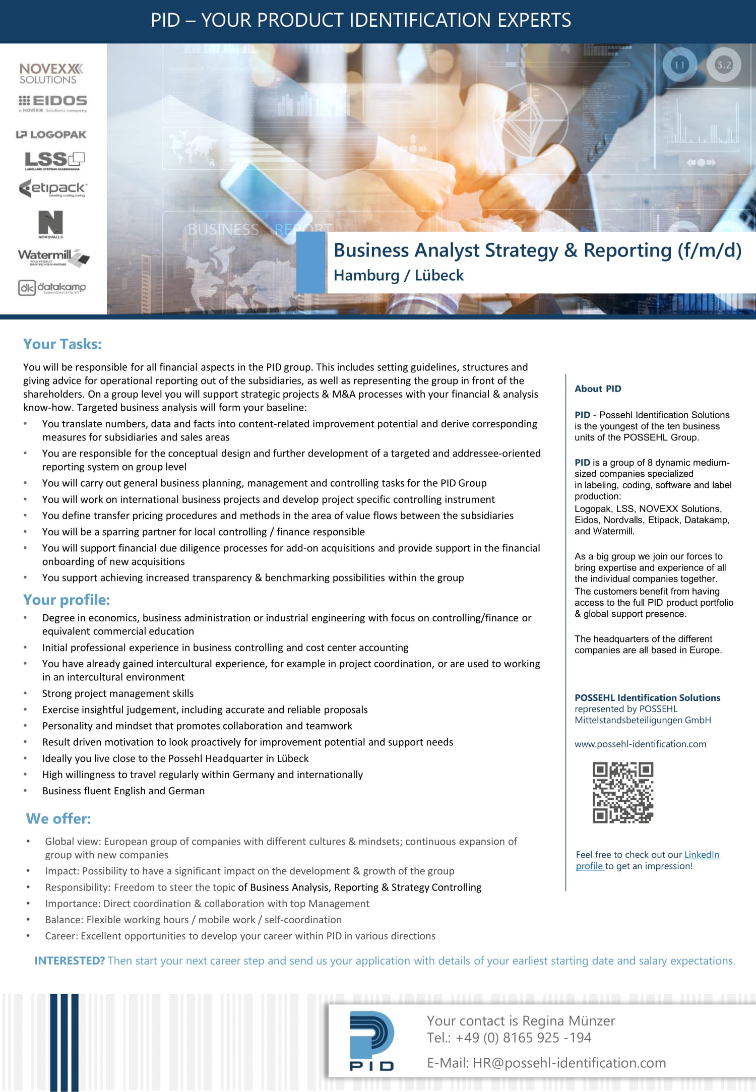 Job Opportunities | Possehl Identification Solutions